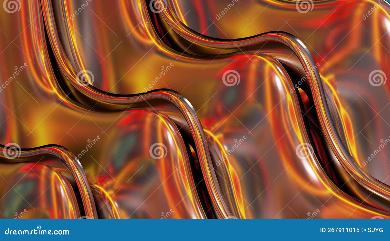 Fiery Red Triangular Wave-like Metal Plate Enlargement Abstract ...