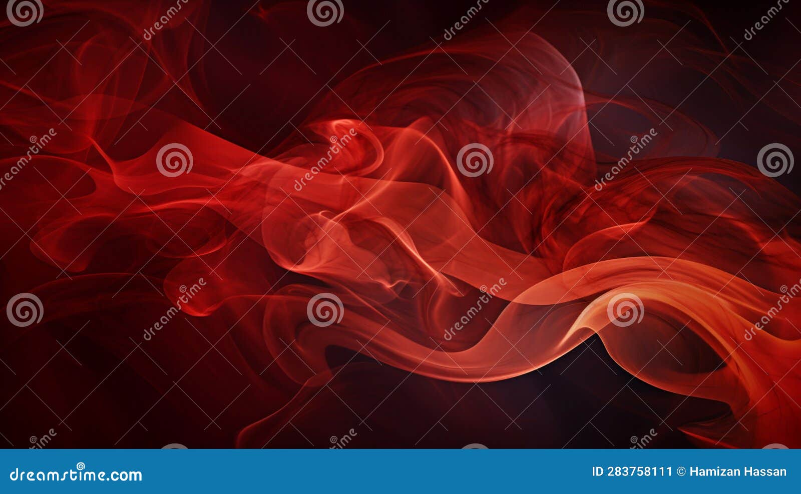 Fiery Red Wisps Intertwine and Billow, Creating a Dynamic and ...