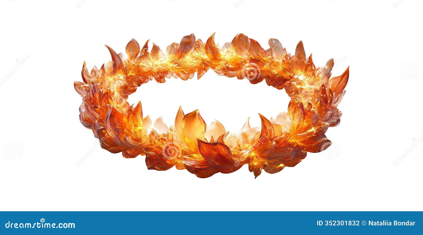 Fiery Ring of Flames Isolated on Transparent Background Stock Photo ...