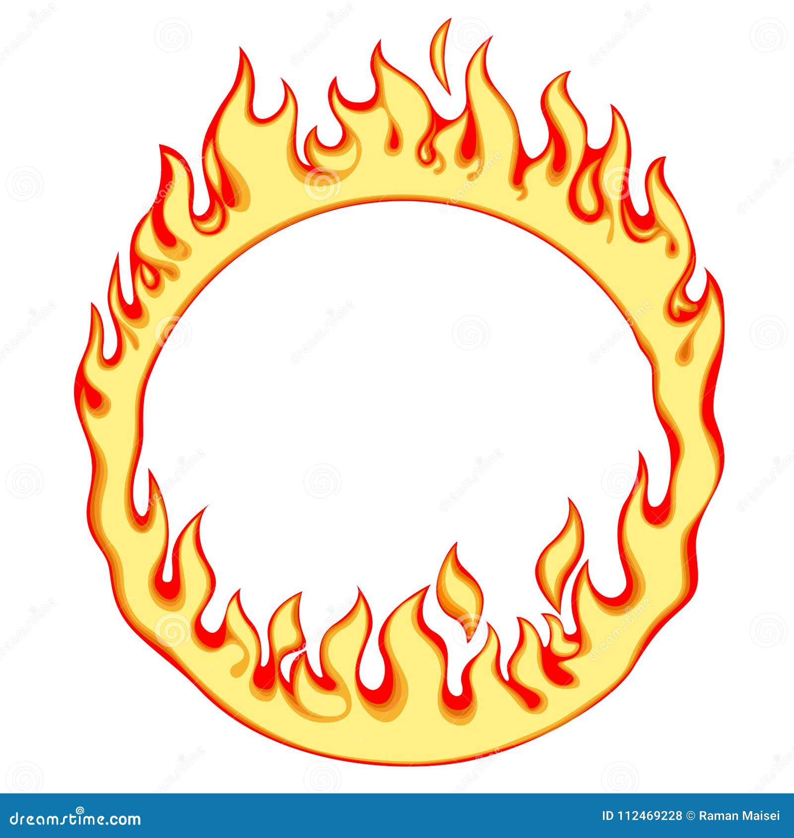 Fiery Ring Vector Illustration | CartoonDealer.com #3861440