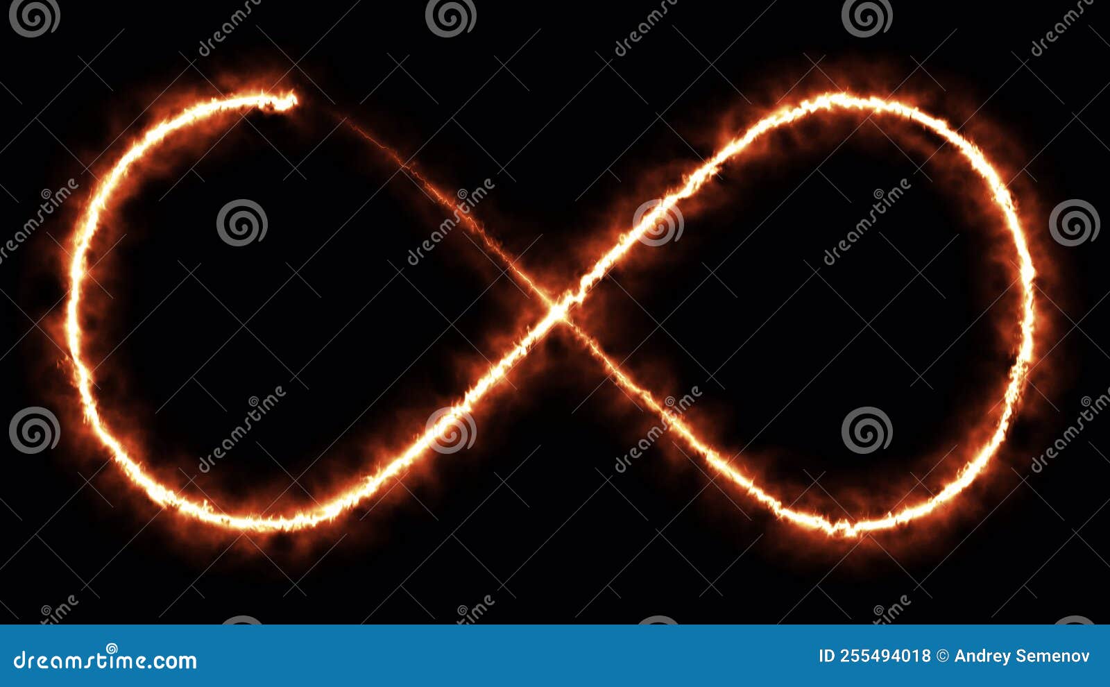 Fiery Sign of Infinity. Burning. Stock Footage - Video of dark, flame ...