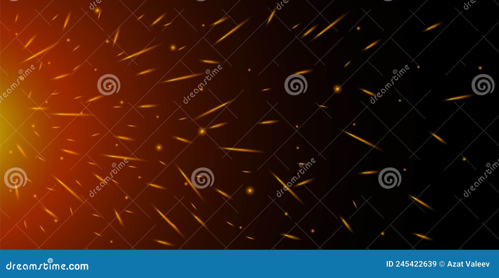 Fiery Sparks Circle Effect Isolated. Sparkler Ring Vector. Magic Round ...
