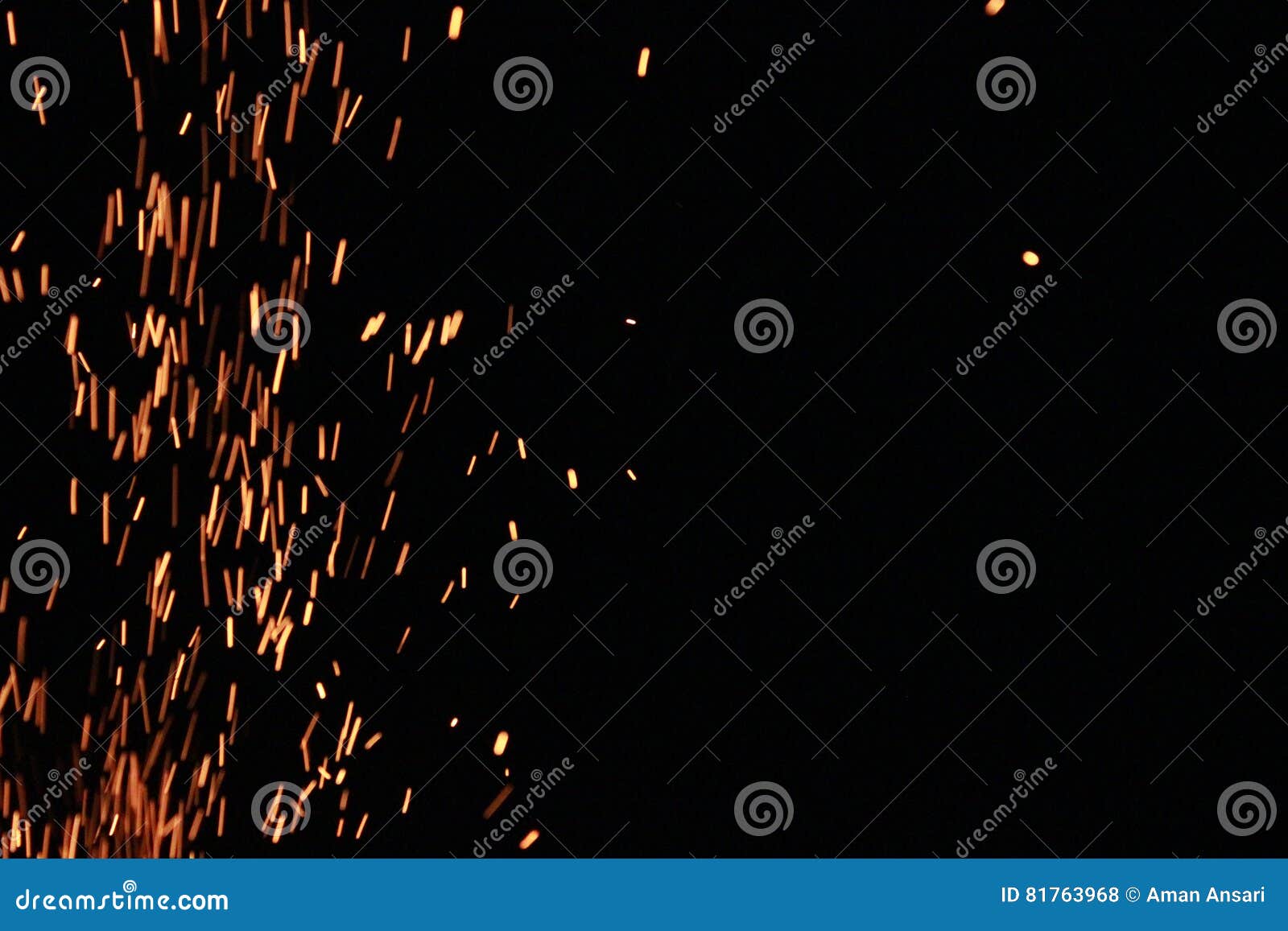 Fiery sprinkles stock photo. Image of sparks, fiery, rising - 81763968
