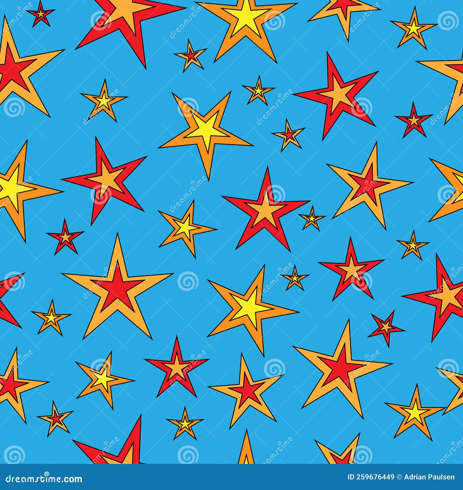 Fiery Stars stock vector. Illustration of drawing, fiery - 259676449