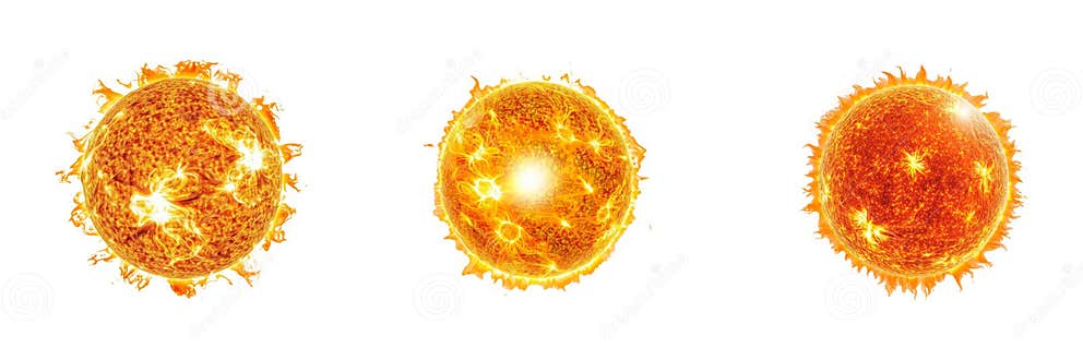 Fiery Sun Combustion Sphere Isolated on Transparent Background Stock ...