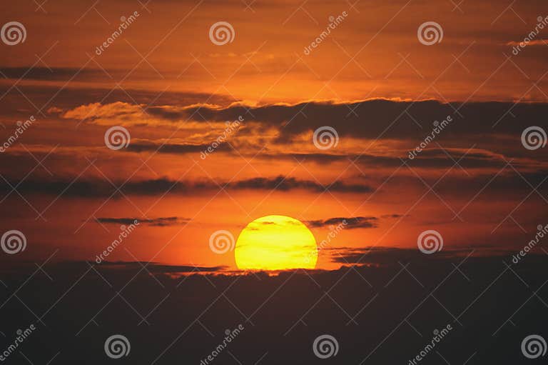 Fiery sun landscape stock image. Image of dawn, life - 15704223