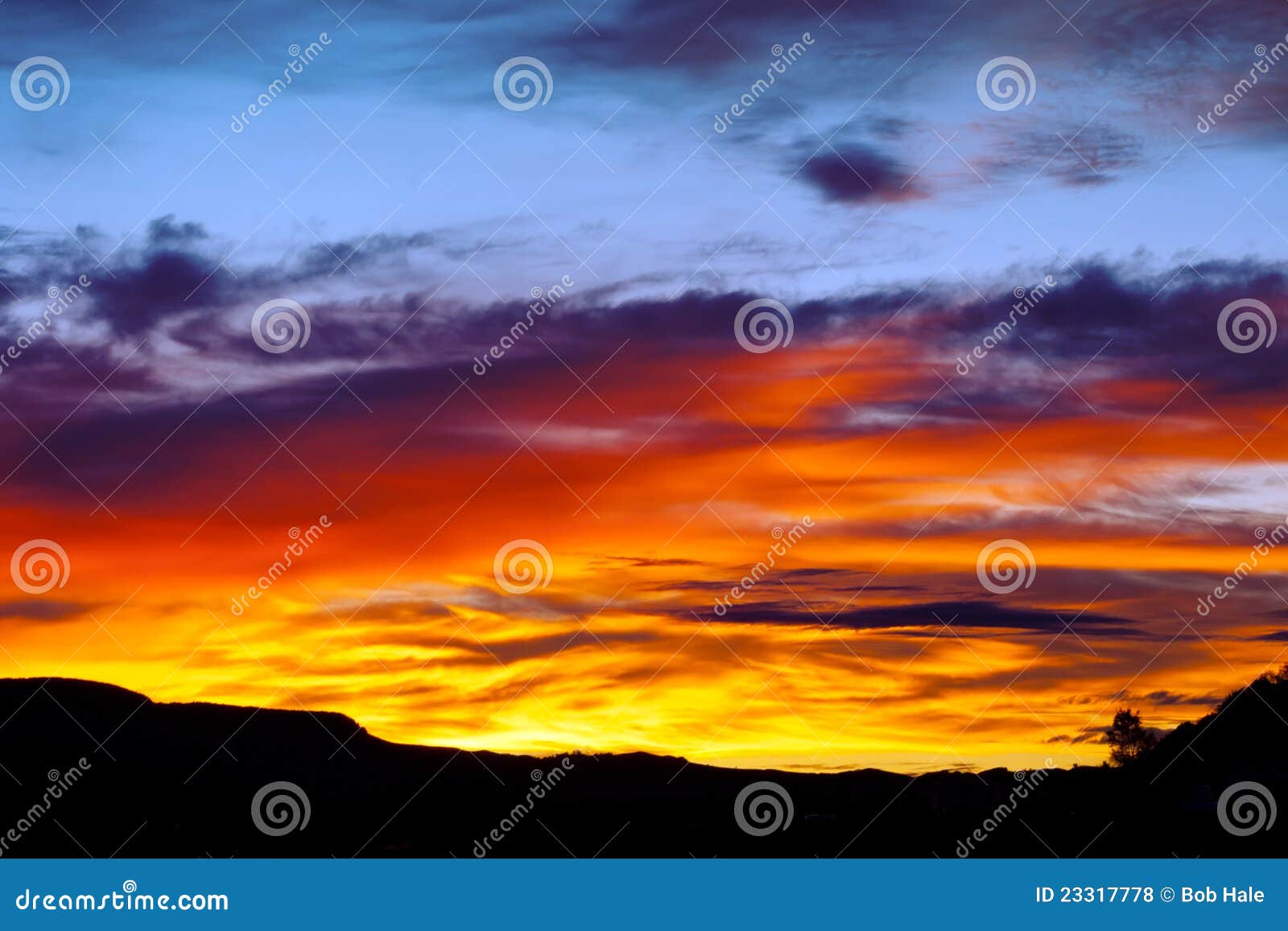 Fiery sunrise stock photo. Image of colour, surise, mountain - 23317778