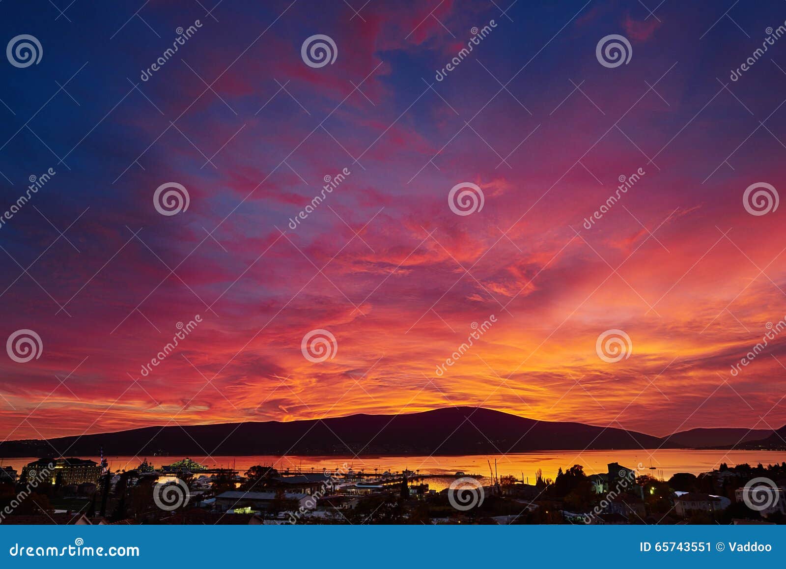 Fiery sunset stock image. Image of saturated, sunset - 65743551