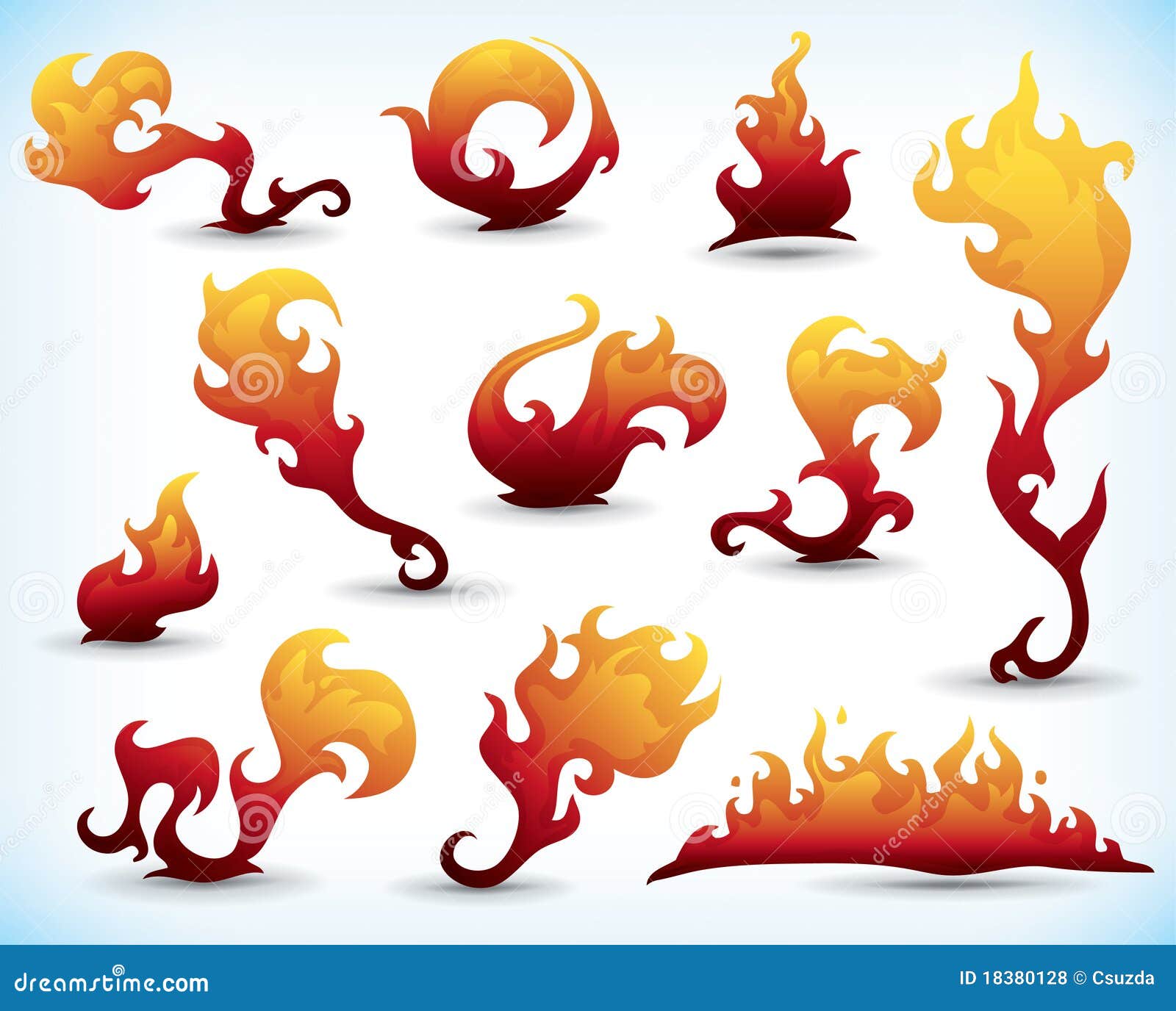 Fiery tattoos stock vector. Illustration of ignition - 18380128