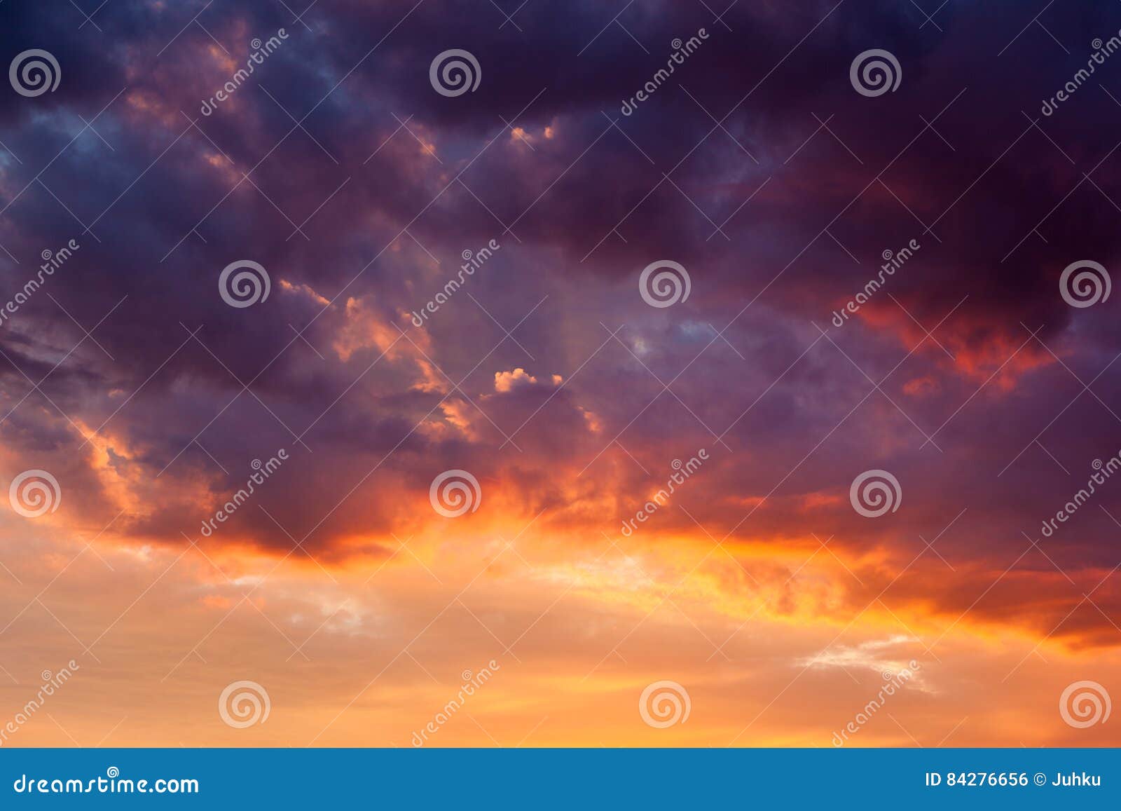 Fiery Vivid Sunset Sky Clouds Stock Photo - Image of vibrant, heaven ...