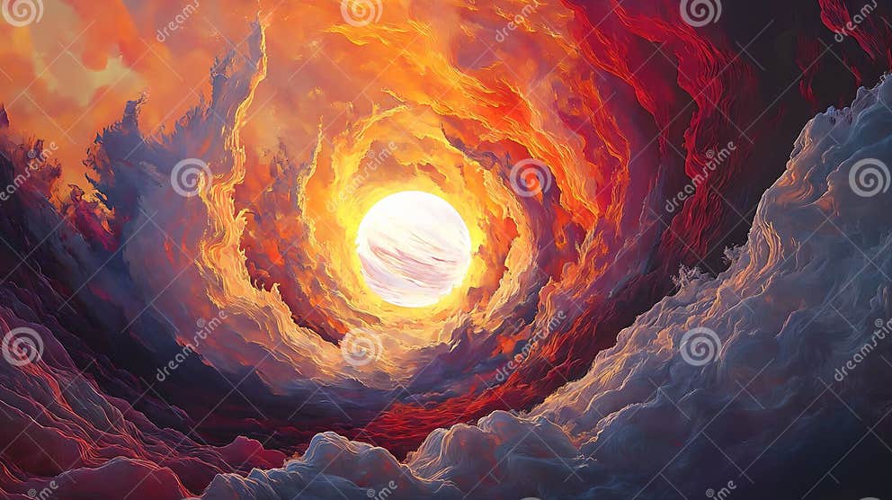 Fiery Vortex - Dynamic Abstract PPT Background Stock Illustration ...