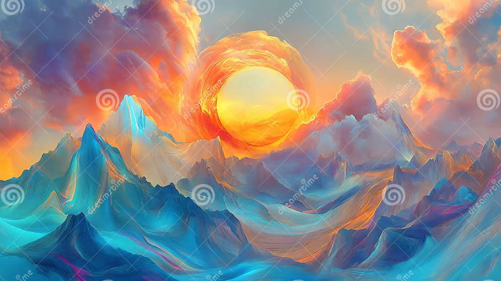 Fiery Vortex - Dynamic Abstract PPT Background Stock Illustration ...
