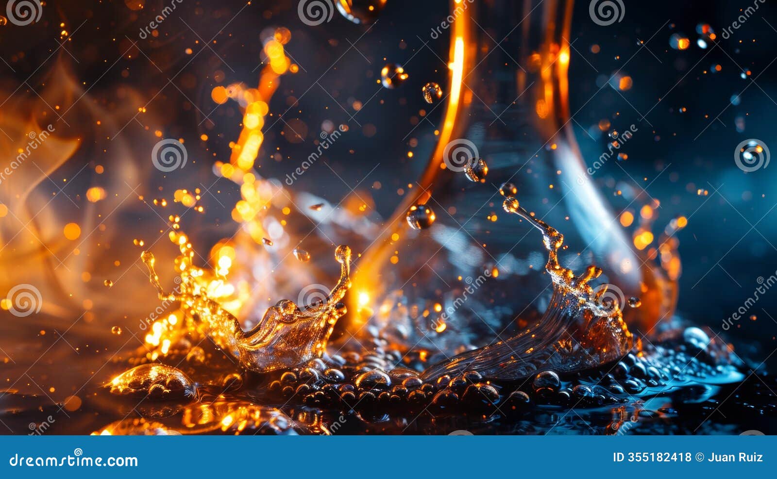 Fiery Water Splash in Dynamic Motion Stock Photo - Image of vibrant ...
