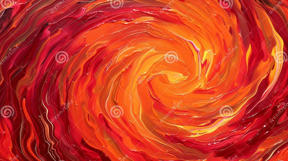 Fiery Whirlpool in Red and Orange Tones Stock Image - Image of colorful ...