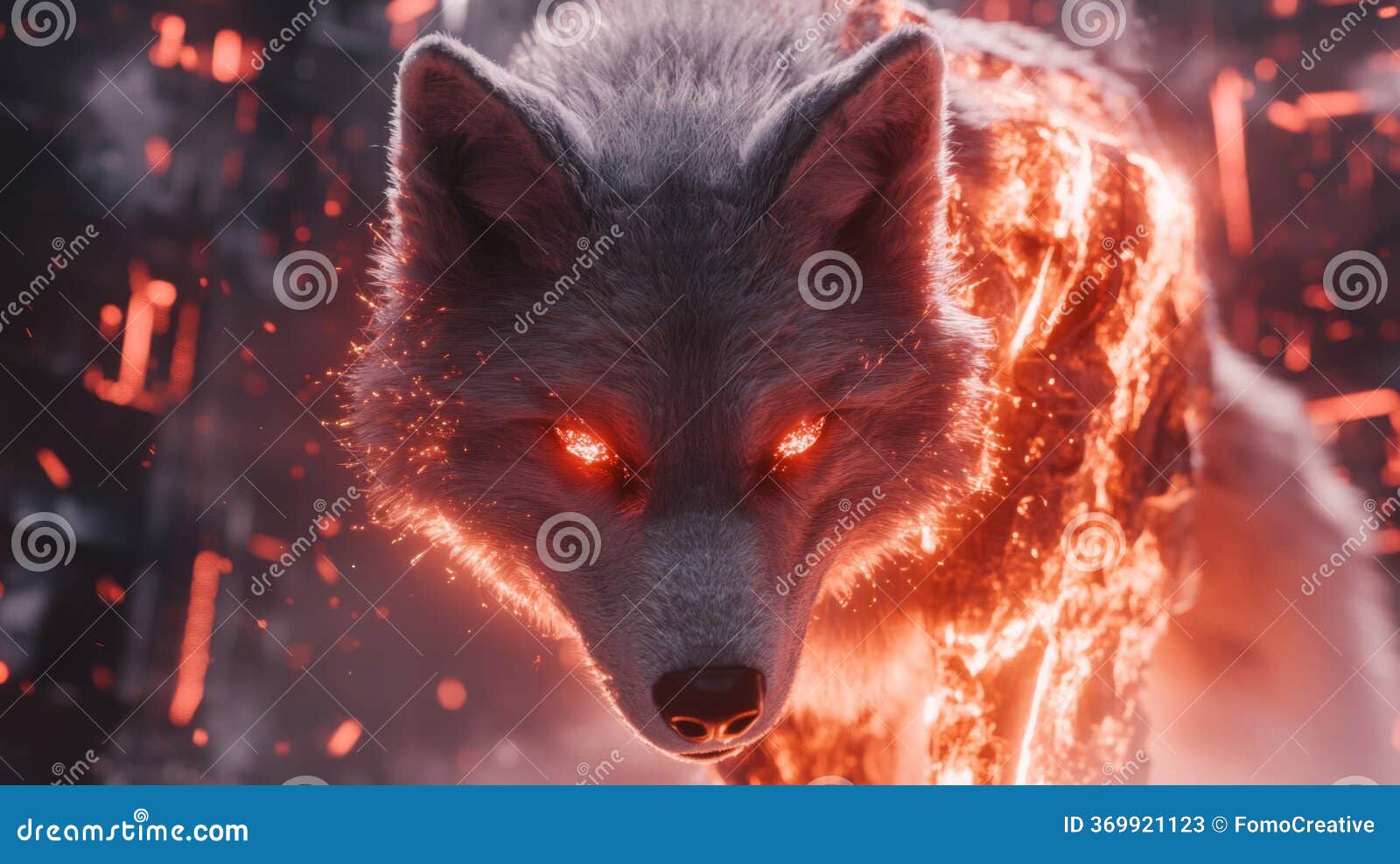 A Wolf Emerging From A Circle As A Logo Design. Royalty-Free Cartoon ...