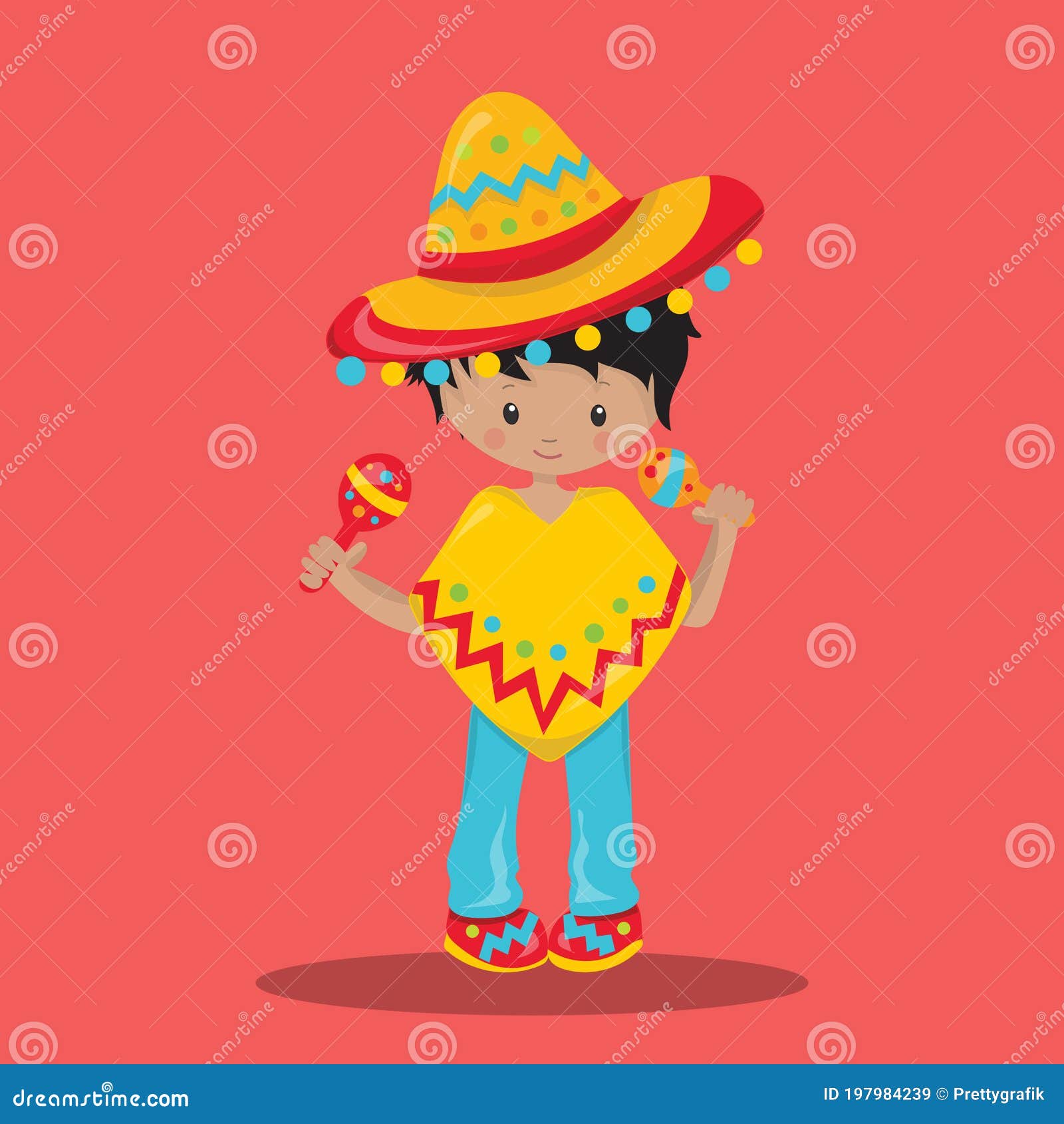 FIESTA BOY BLACK 07 stock vector. Illustration of fiesta - 197984239