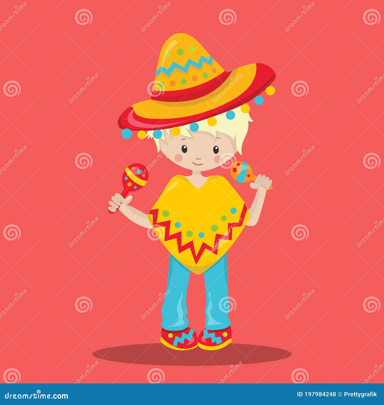 FIESTA BOY WHITE 09 stock vector. Illustration of white - 197984248