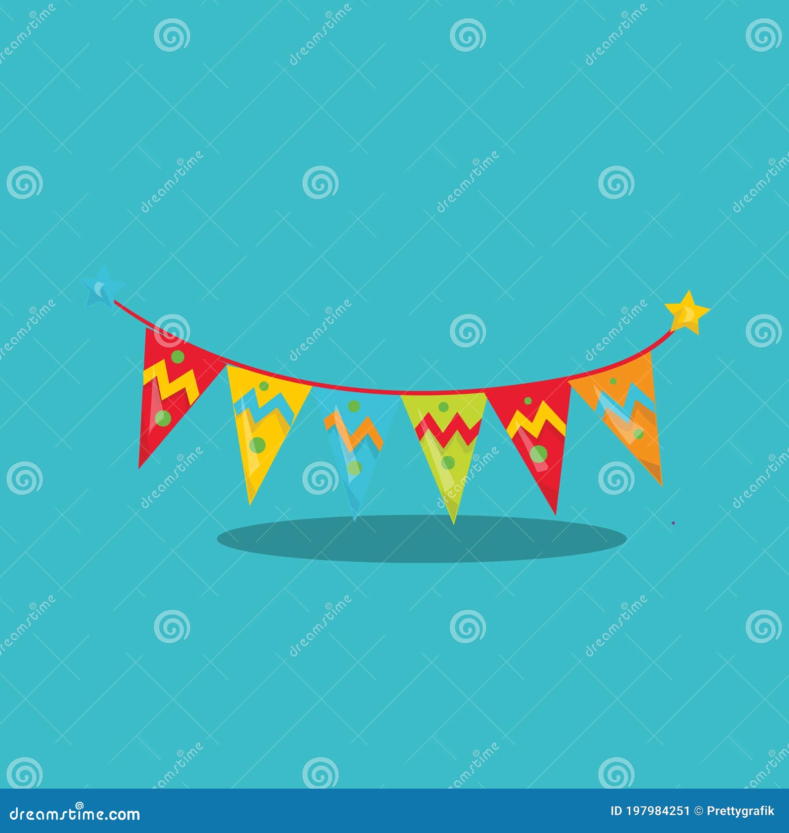 FIESTA FLAG 18 stock vector. Illustration of flag, vector - 197984251