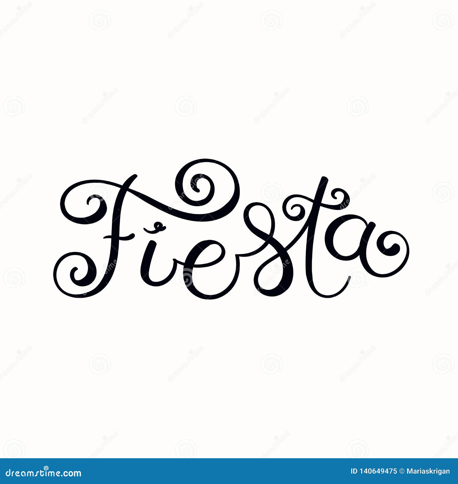 Fiesta Lettering Handwritten With Elegant Cursive Calligraphic Font And ...