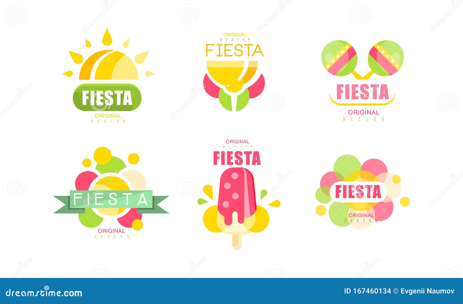 Fiesta Logo and Labels Original Design Vector Set Stock Vector ...