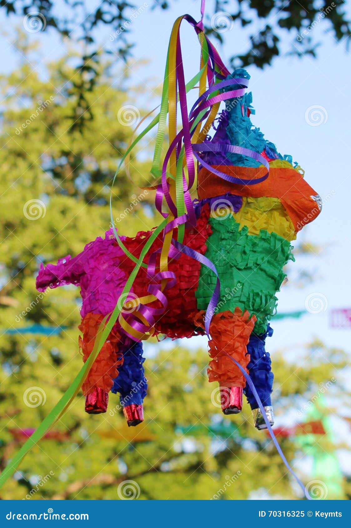 Fiesta Pinata stock image. Image of blue, colorful, trees - 70316325
