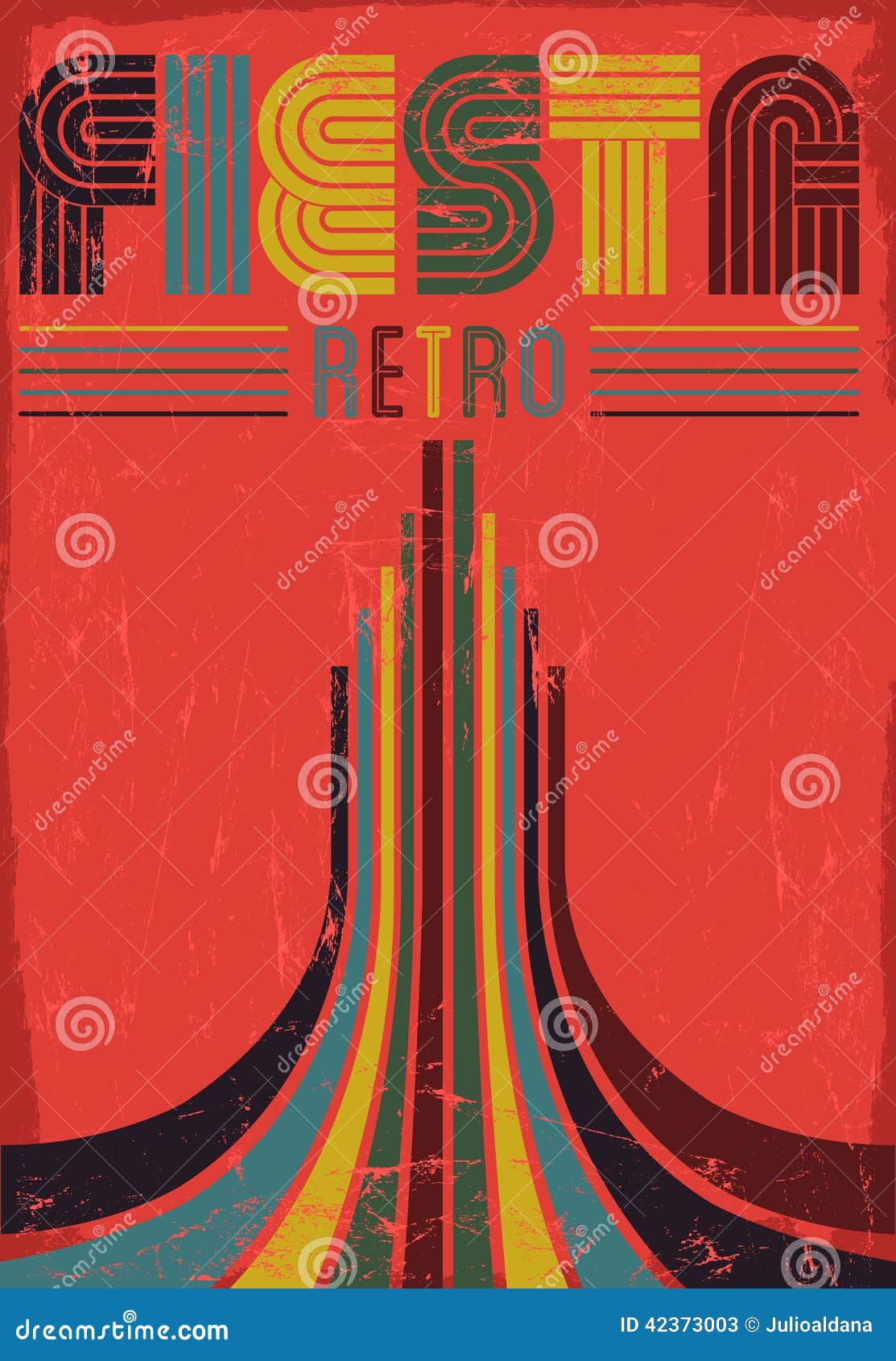 Fiesta Retro - Vintage Poster Stock Vector - Illustration of classic ...