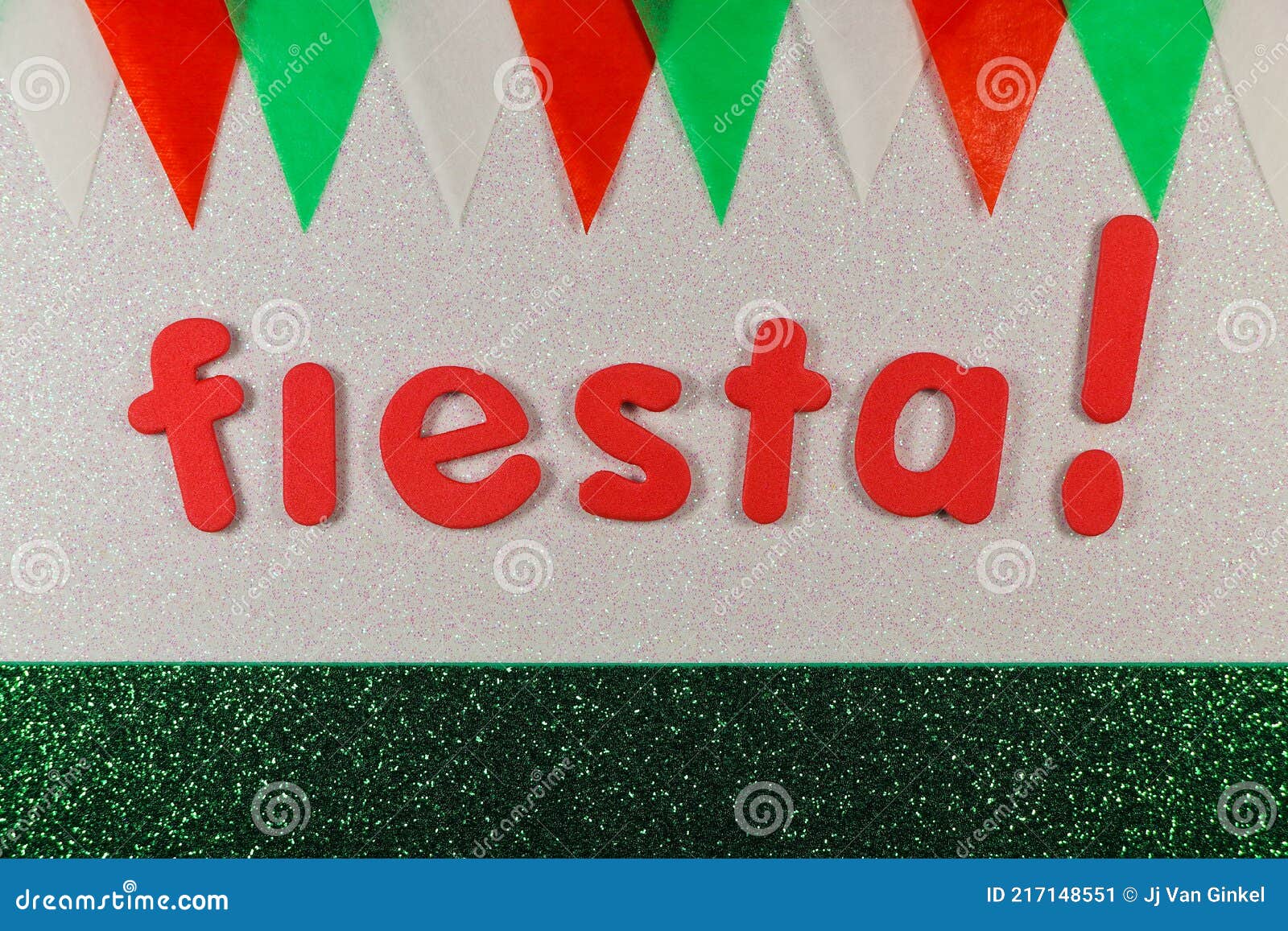 Fiesta Theme Layout with Mexican Color Banner Flags Stock Image - Image ...