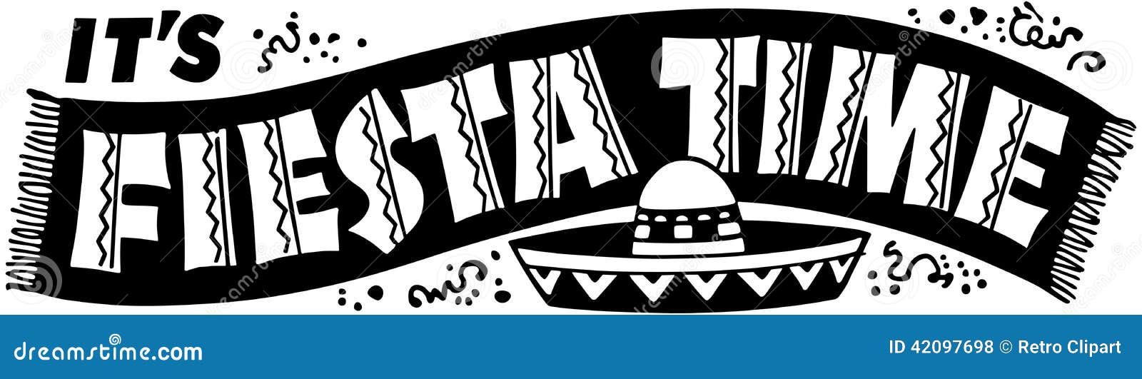 Fiesta Time Banner stock vector. Illustration of classic - 42097698