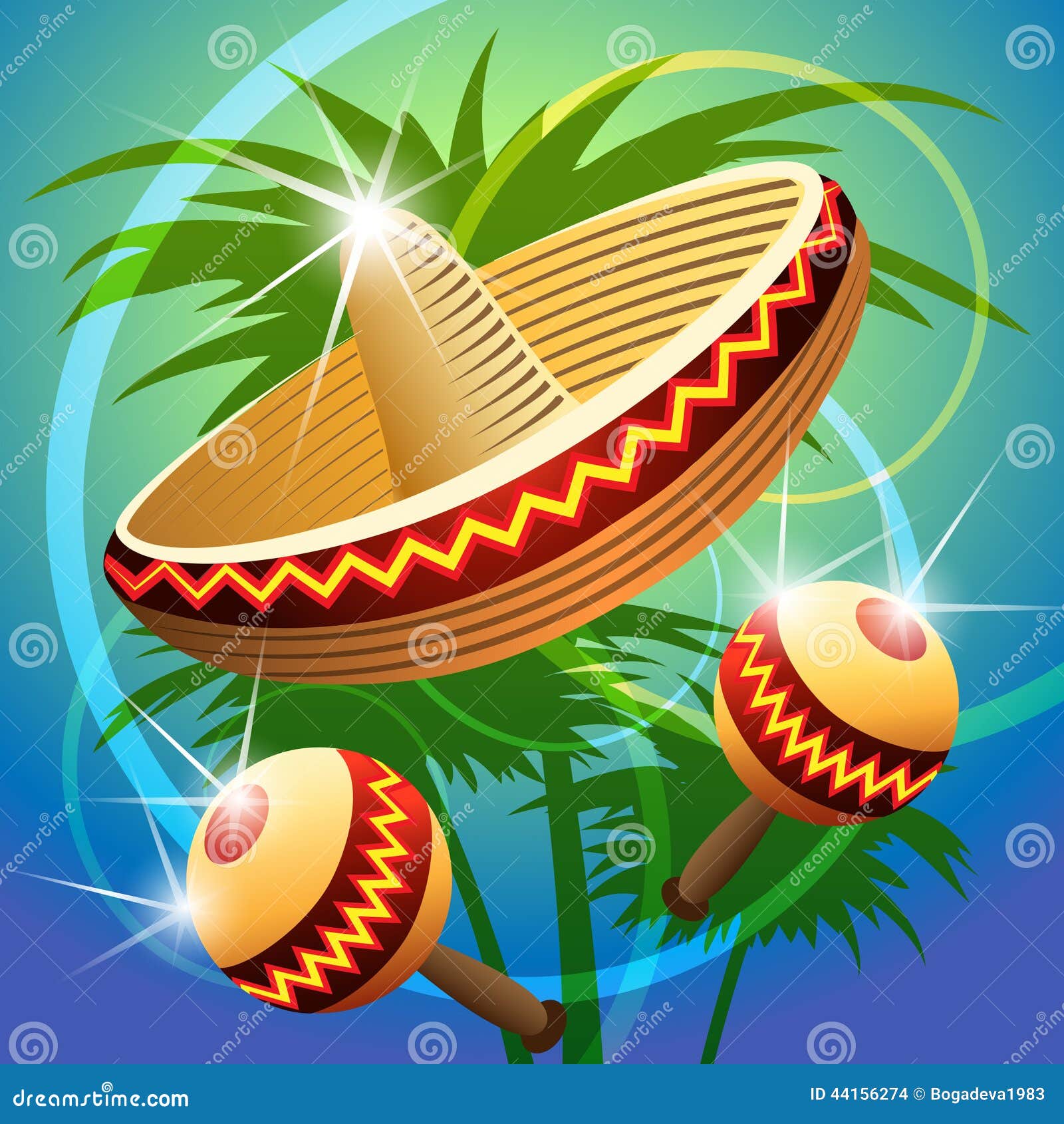 Fiesta time stock vector. Illustration of humor, revival - 44156274