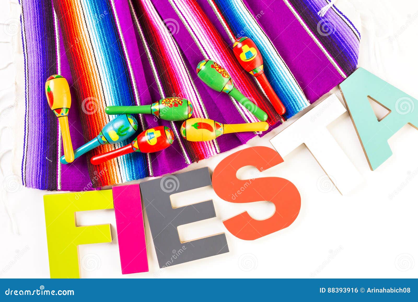 Fiesta stock photo. Image of sign, fiesta, maracas, colored - 88393916