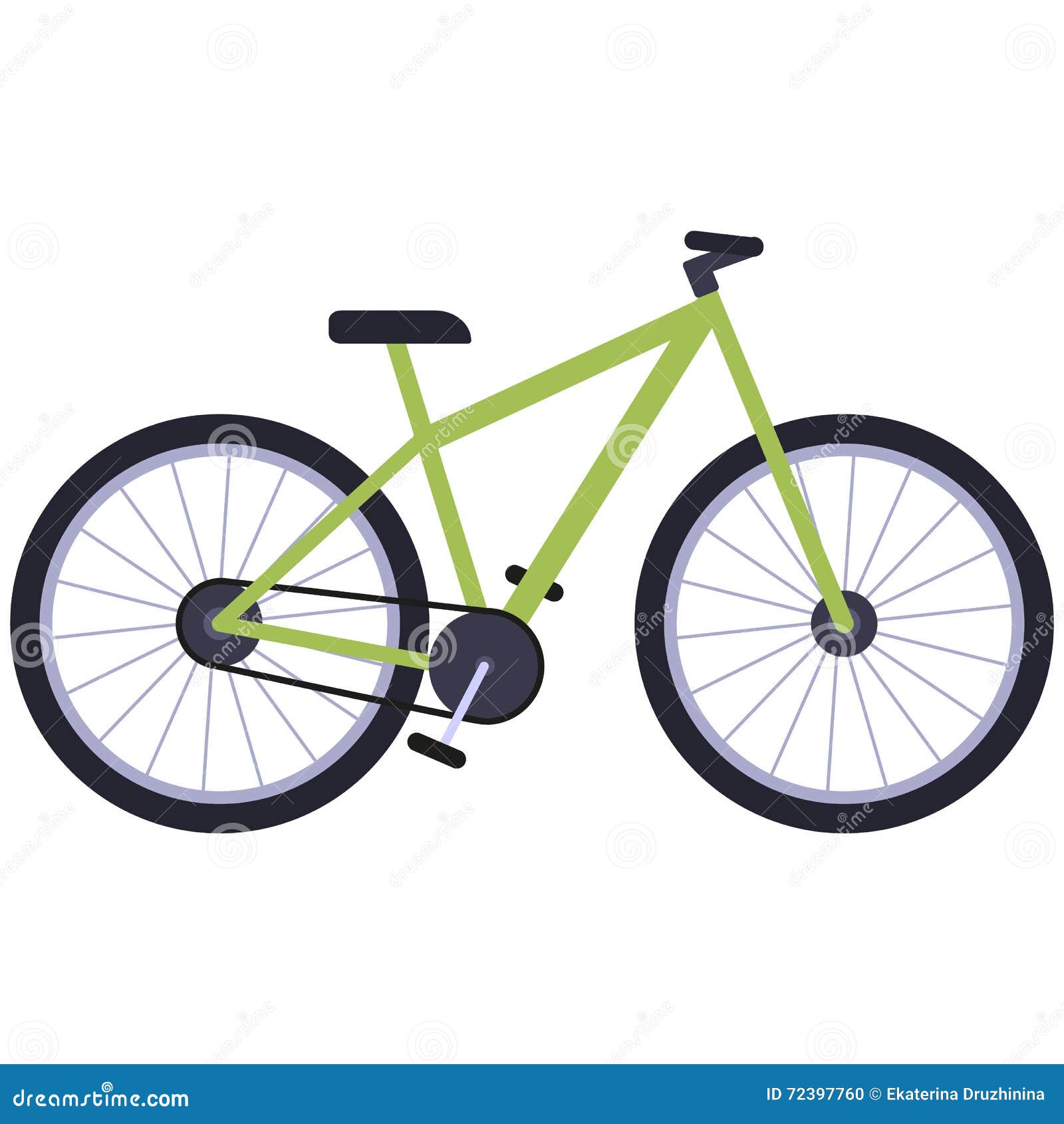 Fiets vector illustratie. Illustration of persoon, grafisch - 72397760