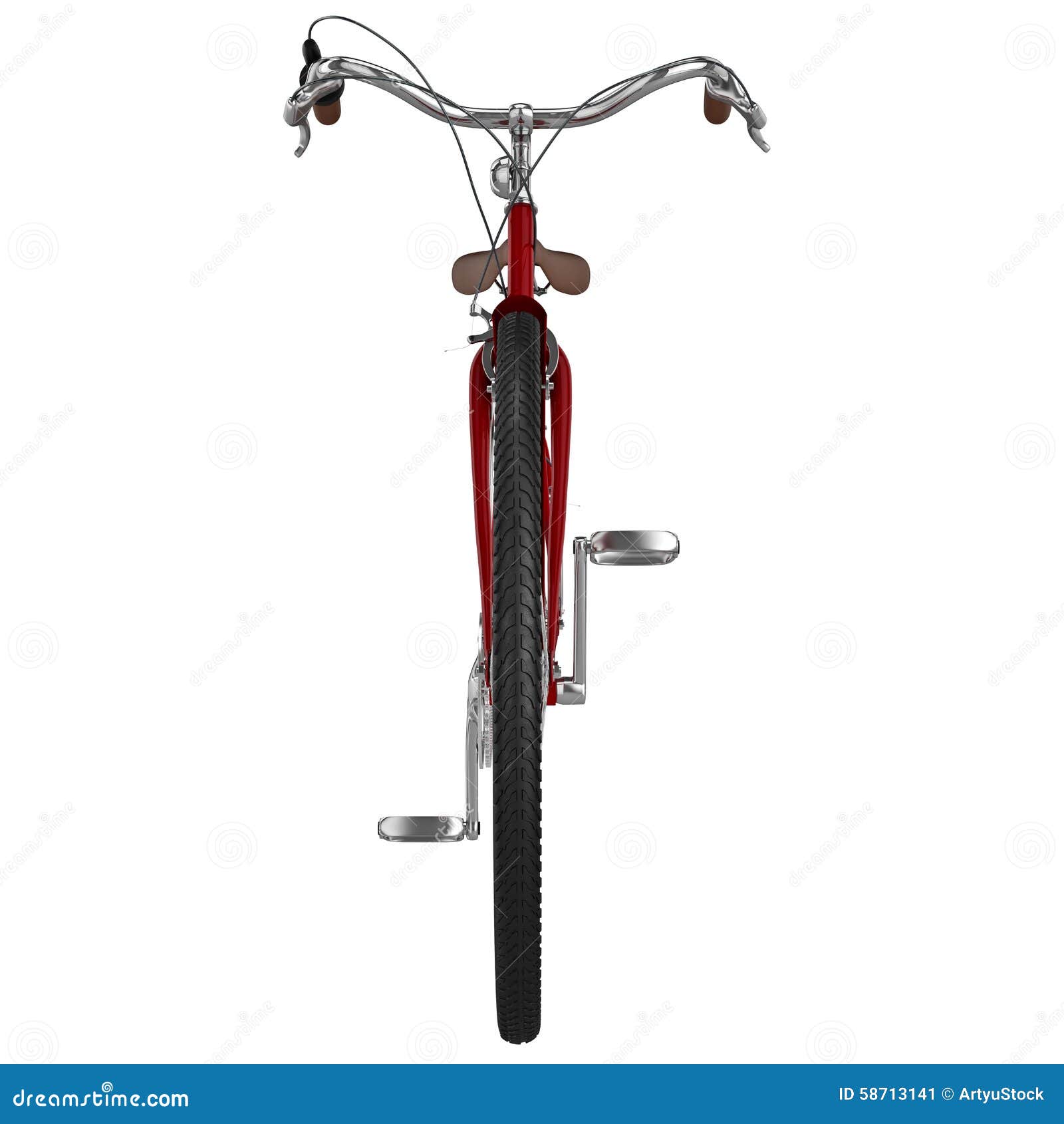 Fiets Vooraanzicht 3D Grafisch Stock Illustratie - Illustration of ...