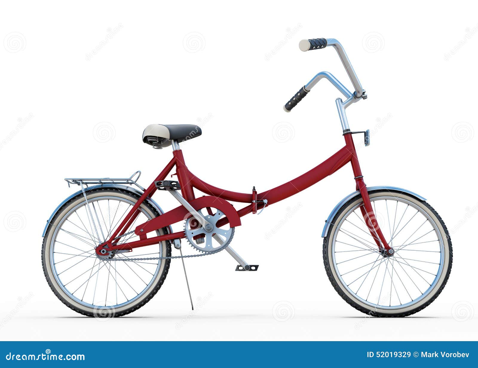 Fiets zijaanzicht stock illustratie. Illustration of ontwerp - 52019329