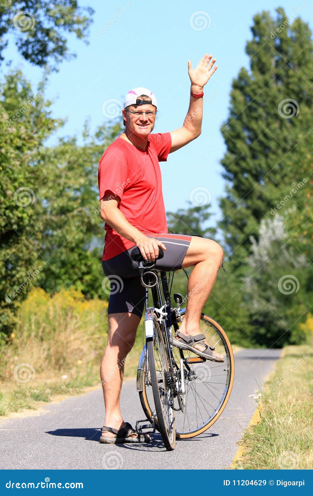 Fietser stock afbeelding. Image of mens, jong, actief - 11204629