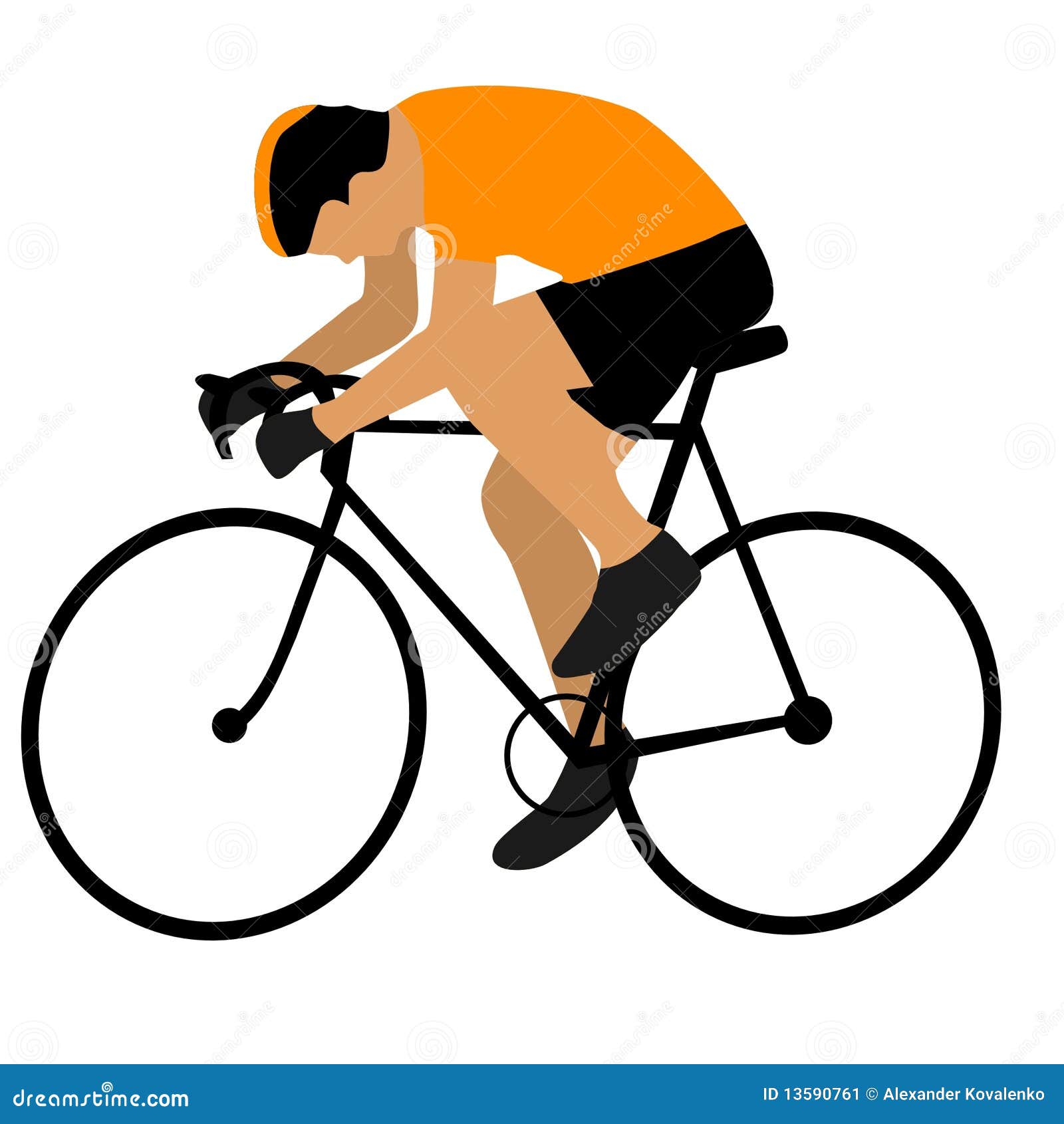 Fietser vector illustratie. Illustration of concurrentie - 13590761