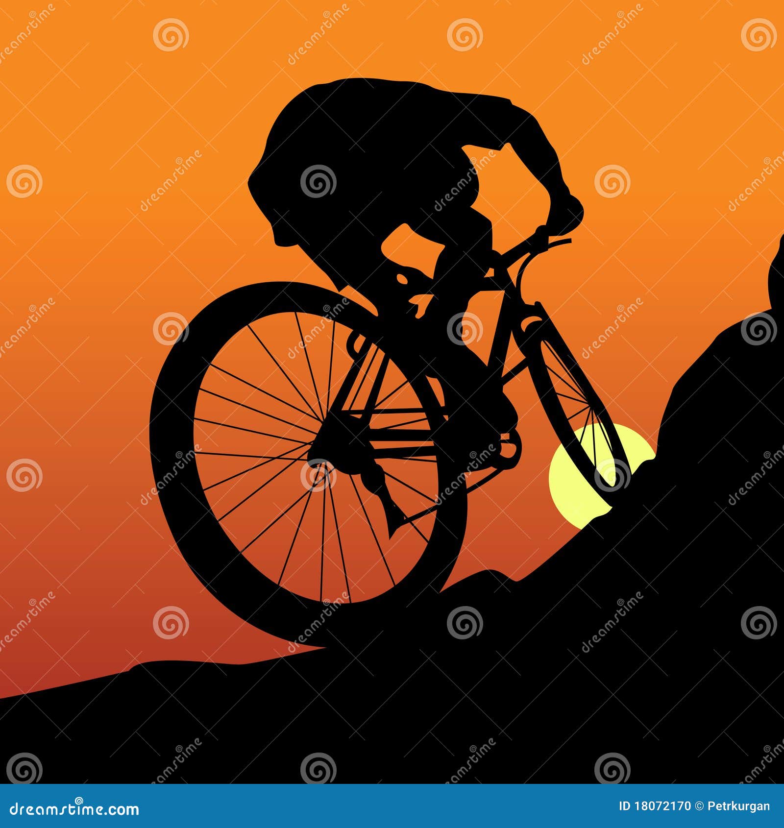 Fietser vector illustratie. Illustration of achtergrond - 18072170