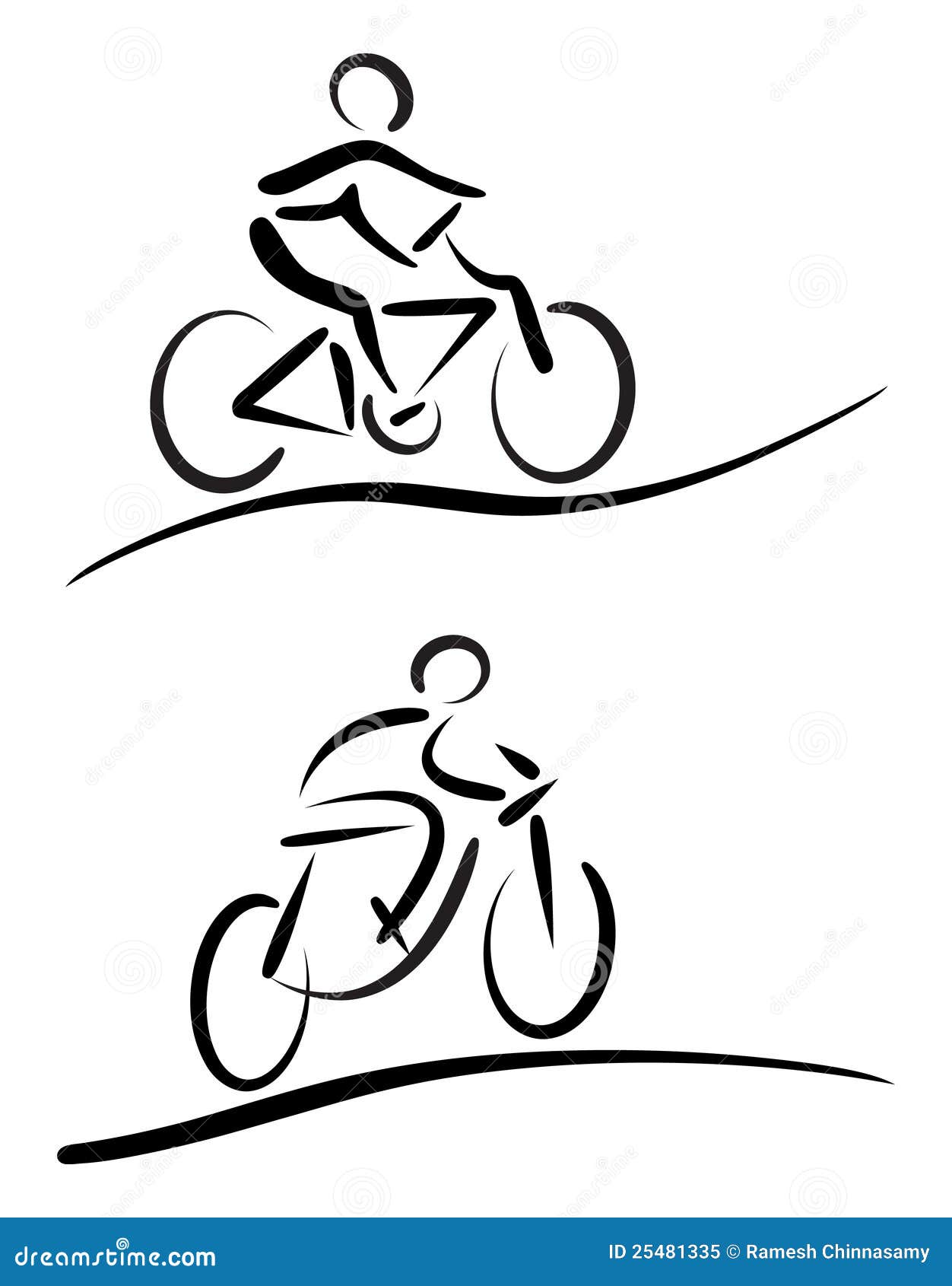 Fietser vector illustratie. Illustration of klem, pictogrammen - 25481335