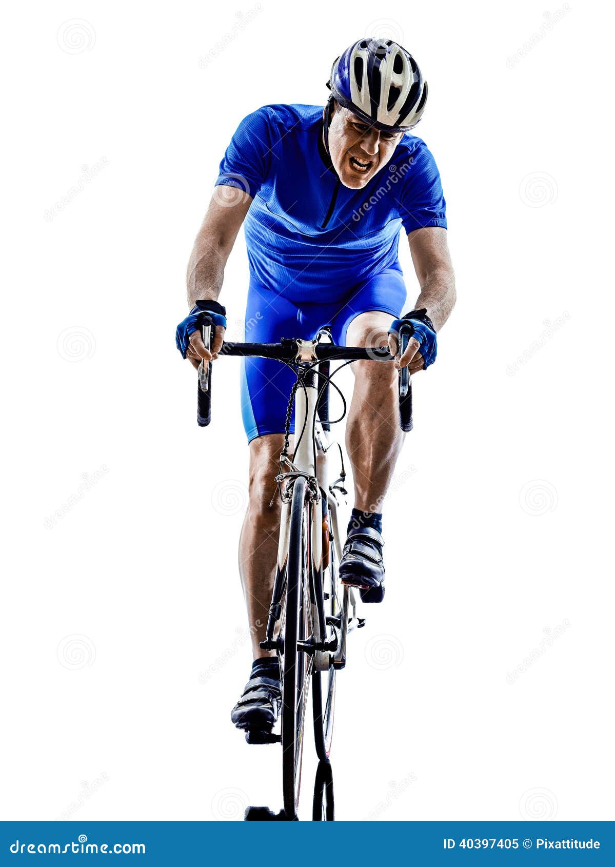 Fietser stock afbeelding. Image of één, sporten, fietser - 40397405