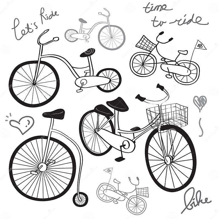 Fietstekening stock illustratie. Illustration of fiets - 42495454