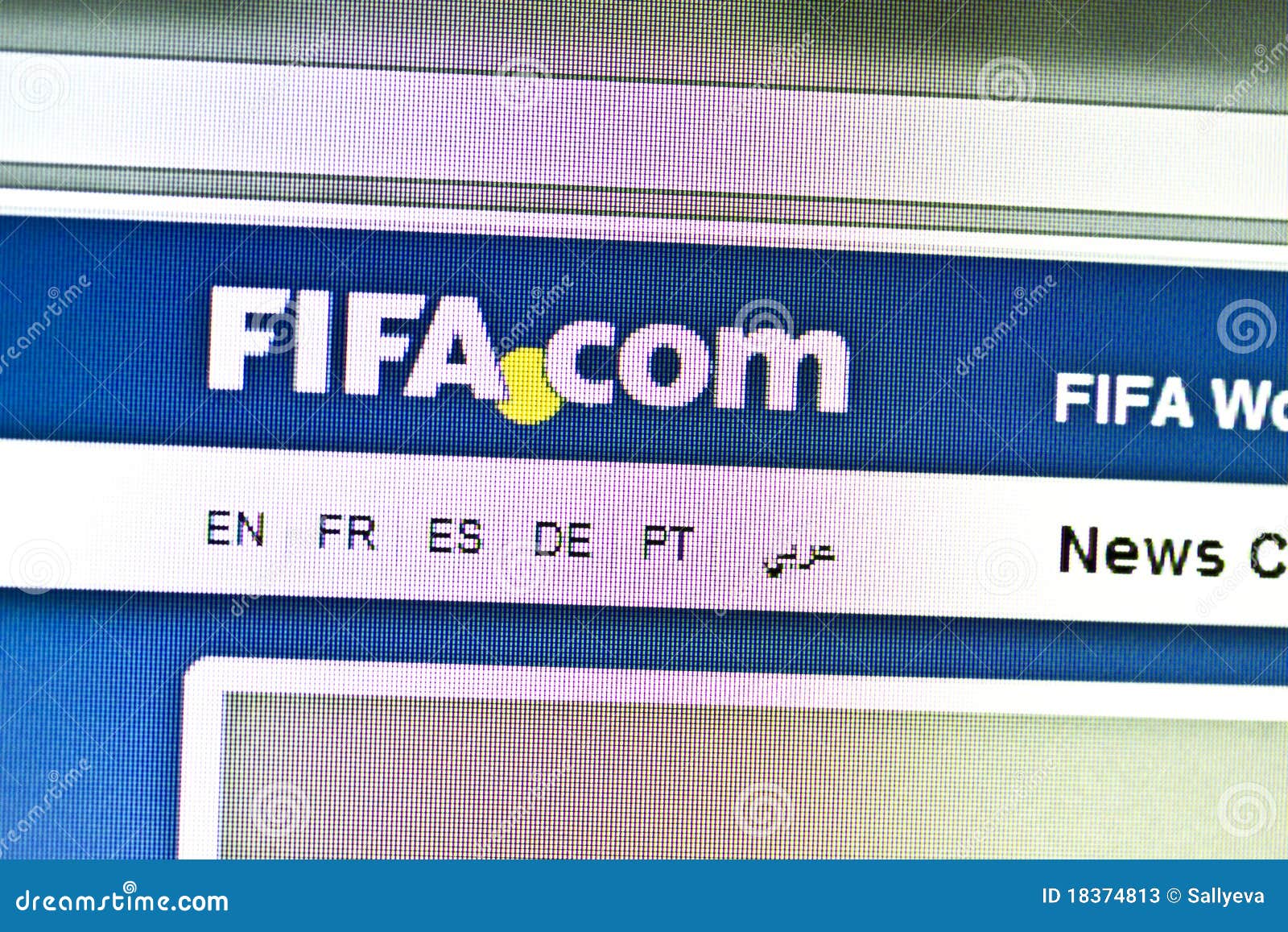 FIFA.COM editorial stock photo. Image of monitor, icon - 18374813