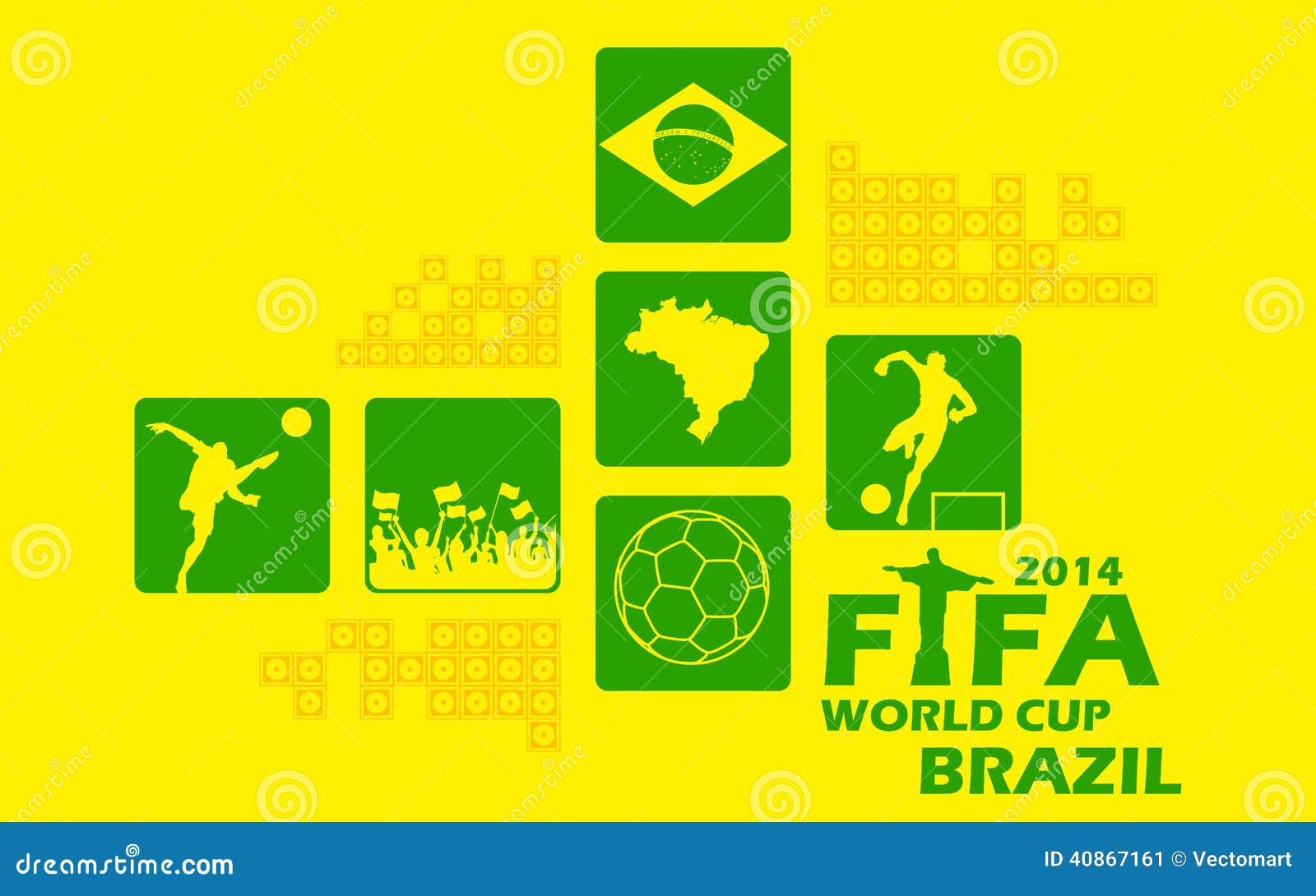 FIFA World Cup Background Cartoon Vector | CartoonDealer.com #40867161