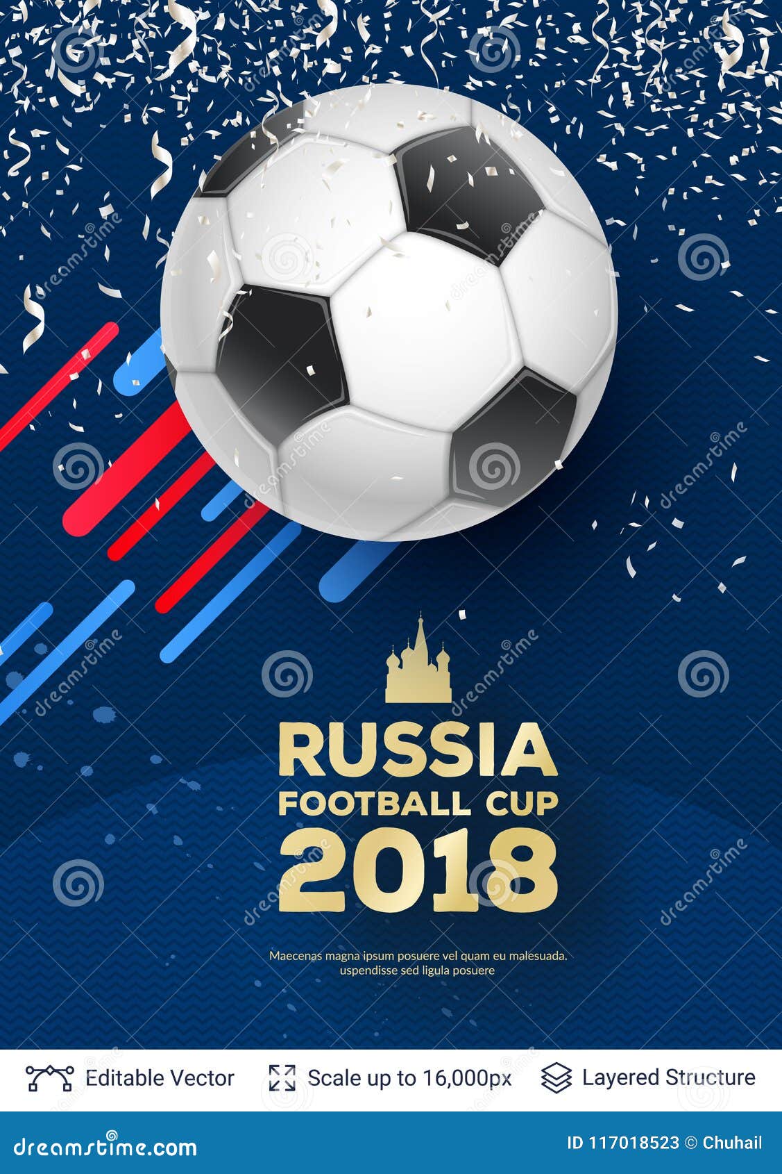 FIFA World Cup 2018 Banner Concept. Stock Vector - Illustration of ...