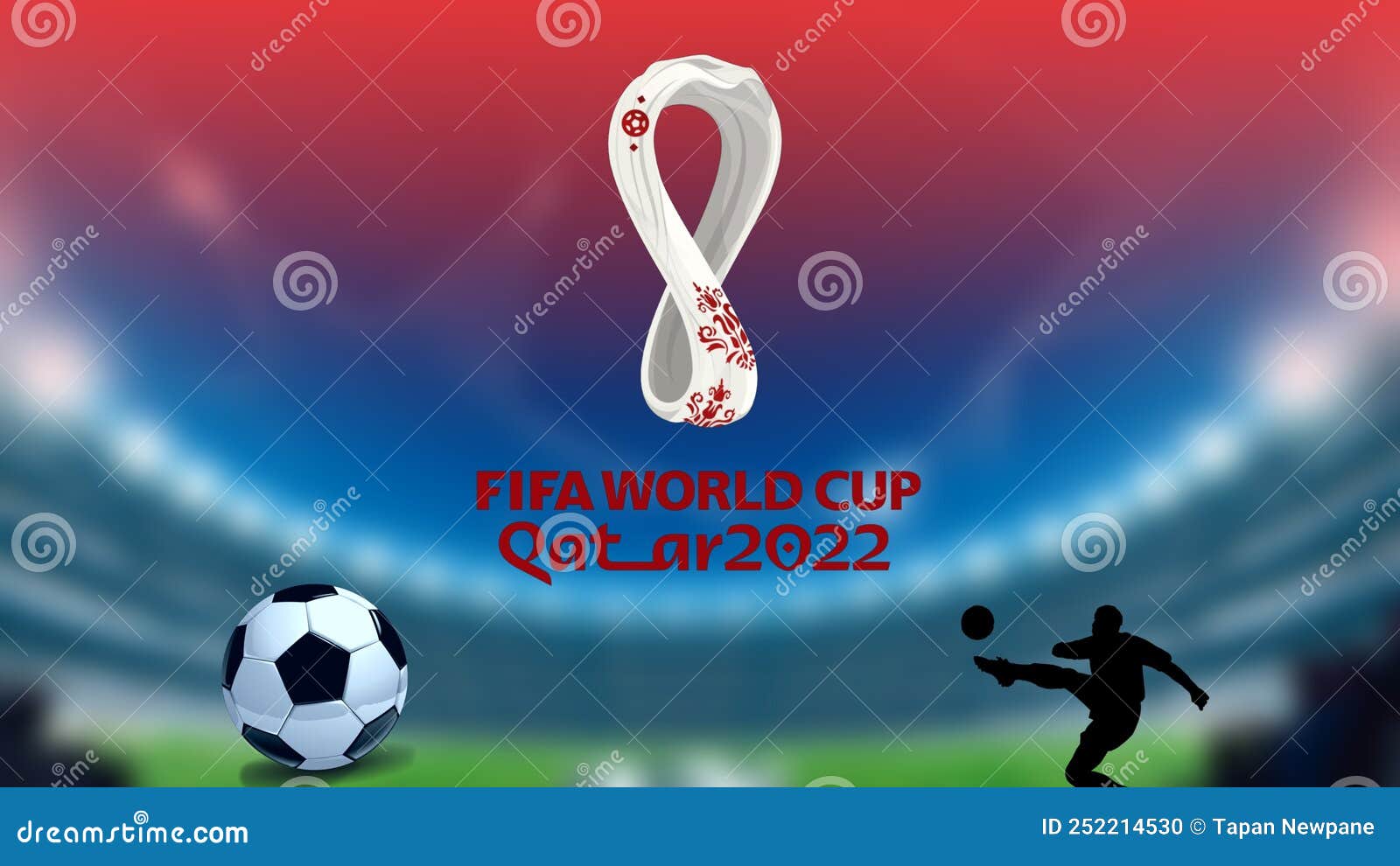 Fifa World Cup 2022 in Qatar Banner or Poster Illustration Editorial ...
