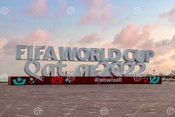 Fifa World Cup Countdown Clock Doha Editorial Stock Photo - Image of ...