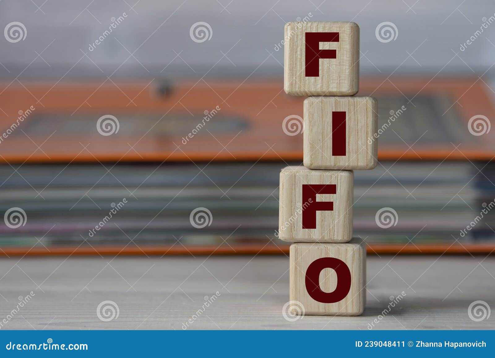 FIFO - Acronym on Wooden Cubes on the Background of a Folder with ...