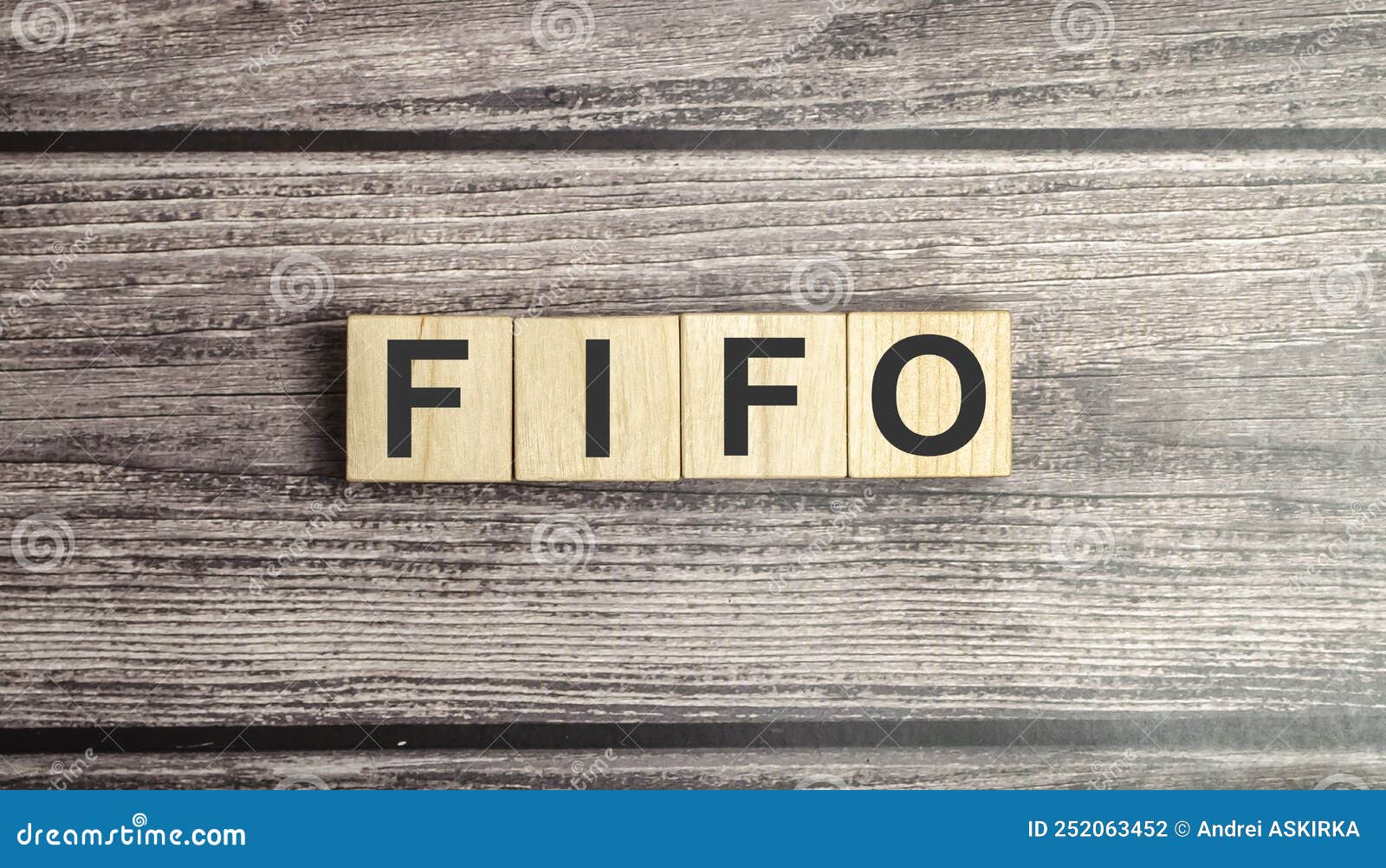 FIFO First in and Out Symbol. Concept Words FIFO First in First Out on ...
