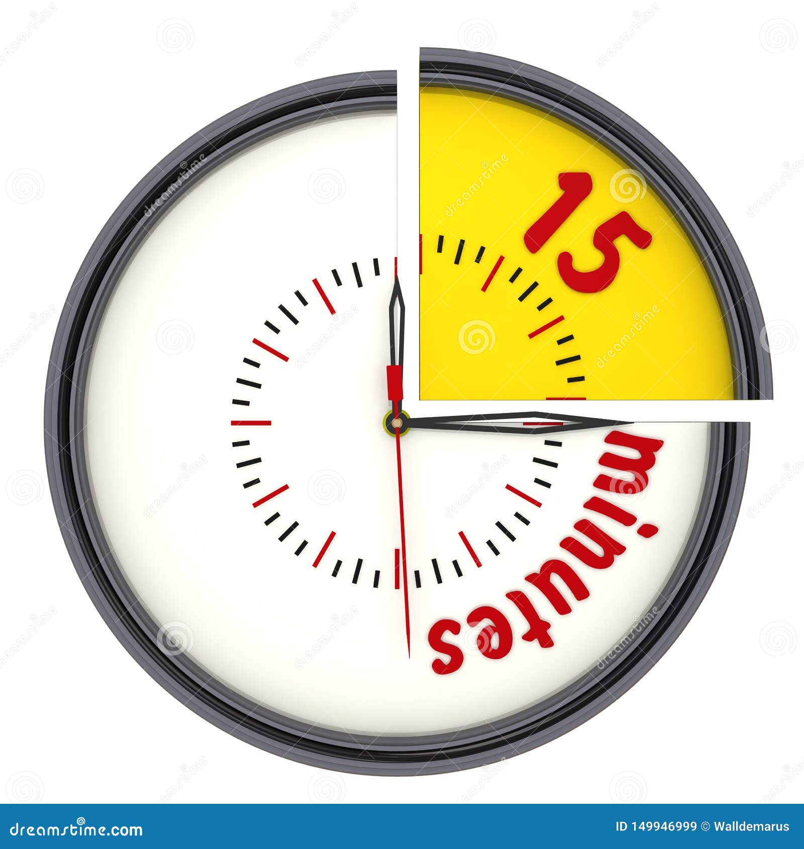 Fifteen Minutes on the Clock Stock Illustration - Illustration of ... Fifteen Minutes on the Clock Stock Illustration - Illustration of ...