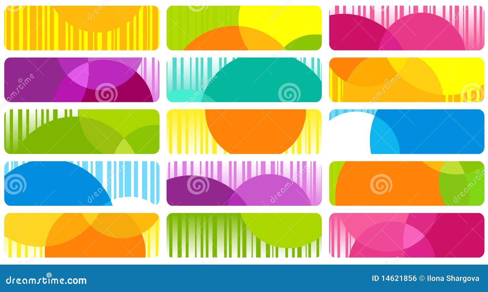 Fifteen Multi-coloured Banners Stock Vector - Illustration of design ...