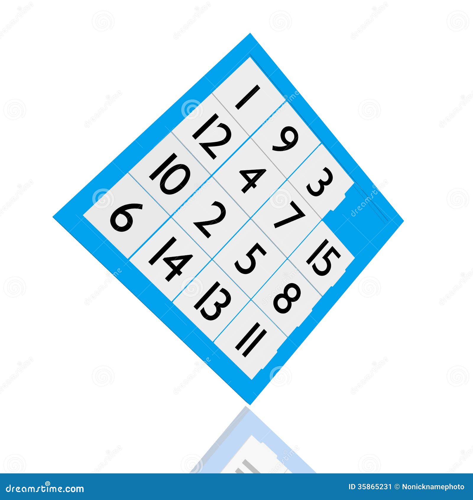 Fifteen puzzle game stock illustration. Illustration of pocket - 35865231