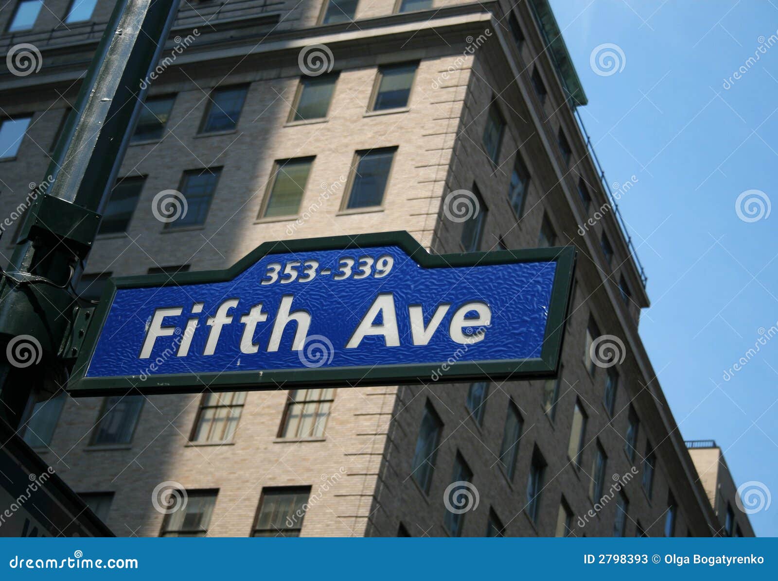 Fifth Avenue Sign in New York Stock Image - Image of retail, trip: 2798393